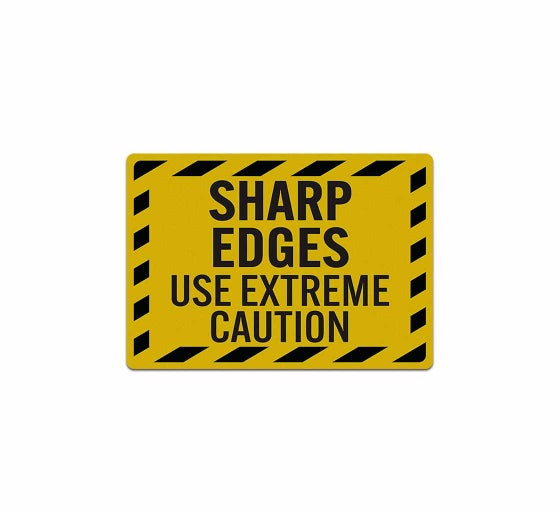 Sharp Edges Use Extreme Caution Decal (Reflective)