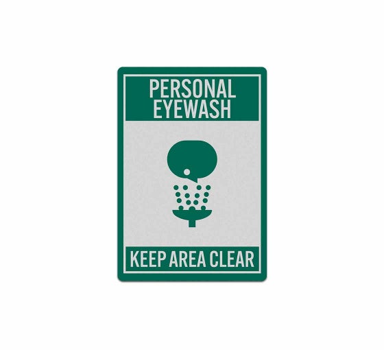 Bilingual Eye Wash Decal (Reflective)