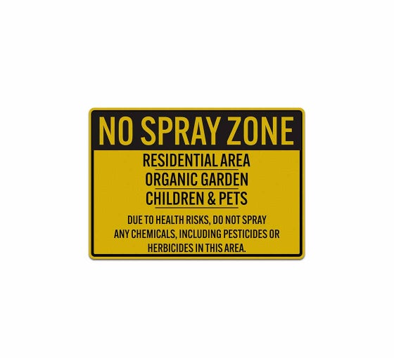 No Spray Zone Residential Area Decal (Reflective)