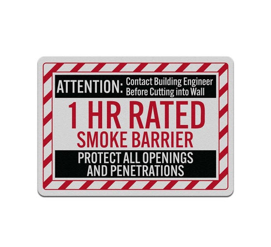 Smoke Barrier Protect Decal (Reflective)