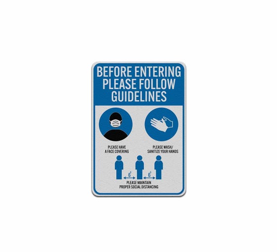 Social Distancing Before Entering Please Follow Guidelines Decal ...