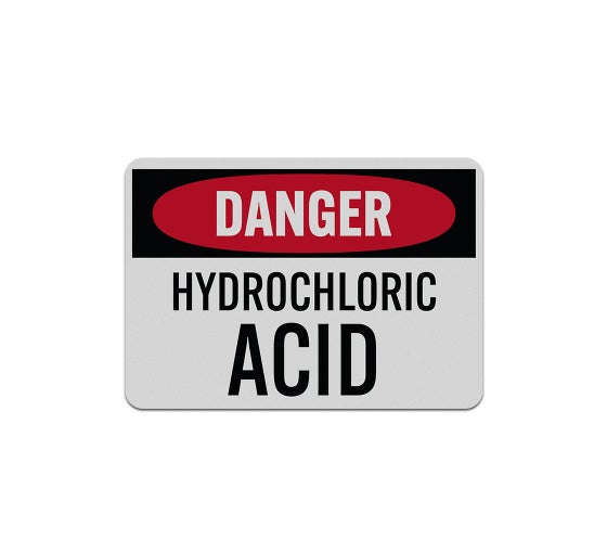 OSHA Danger Hydrochloric Acid Decal (Reflective)