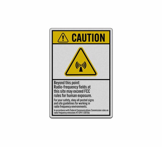 Radio Frequency Fields Decal (Reflective)