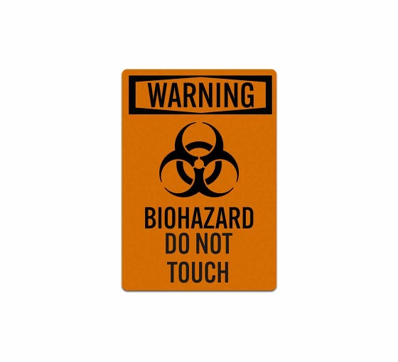 OSHA Biohazard Do Not Touch Decal (Reflective)