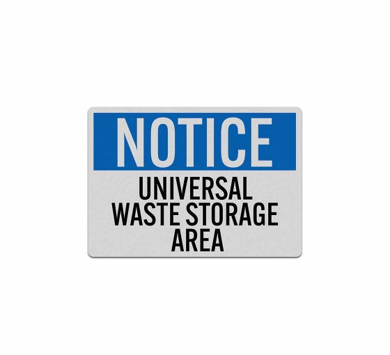 OSHA Universal Waste Storage Area Decal (Reflective)