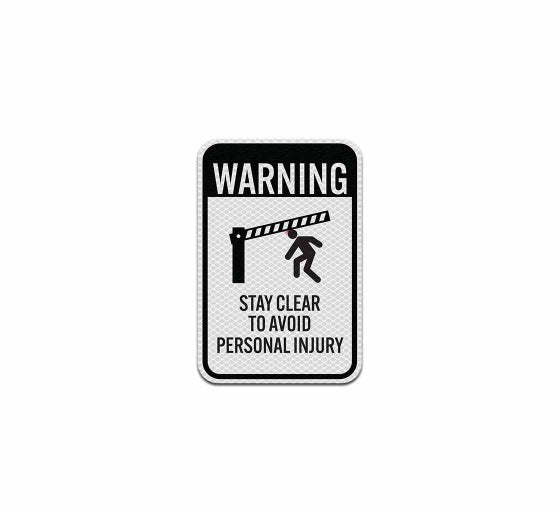 Shop for Stay Clear To Avoid Injury Aluminum Sign (Diamond Reflective ...