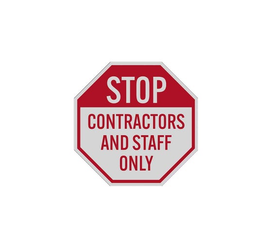 Octagon Stop Security Aluminum Sign (Reflective)