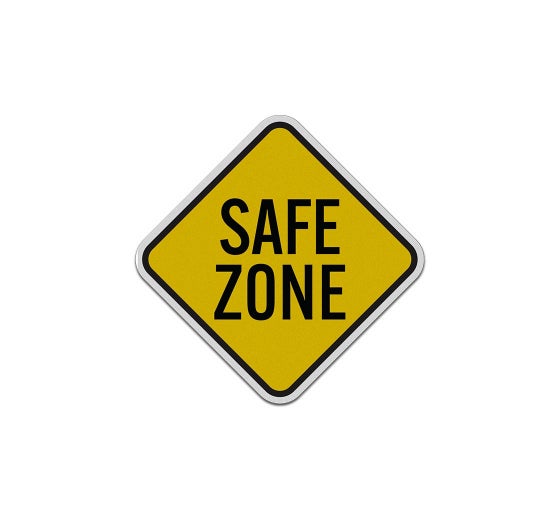 Security Zone Aluminum Sign (Reflective)