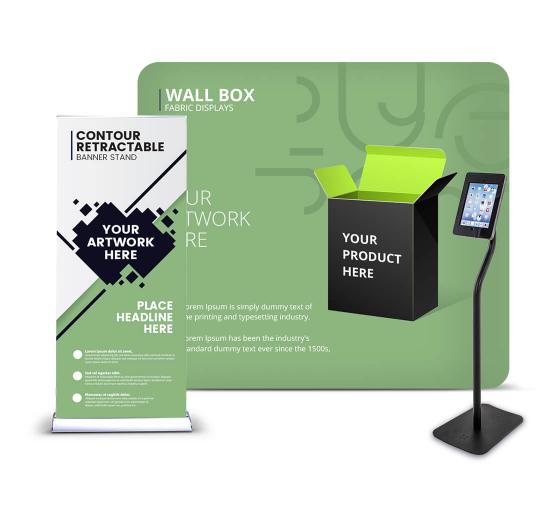 Trade Show Display Package | Tablet & Banner Display Stand