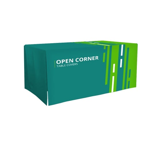 4-sided open corner table covers | Custom table covers at BannerBuzz