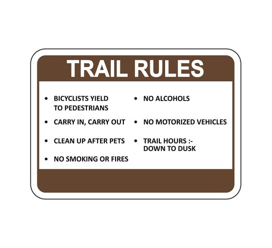 Shop online Trail Rules Bicyclists Yield To Pedestrians Sign - Alcohol ...
