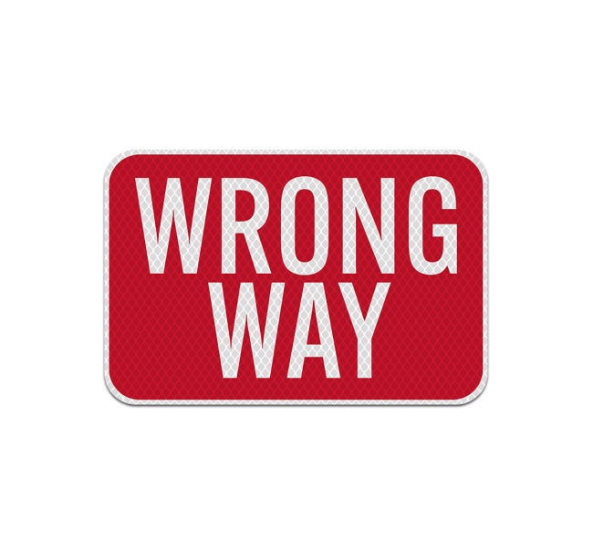 Shop for MUTCD Compliant Wrong Way Aluminum Sign (Diamond Reflective ...