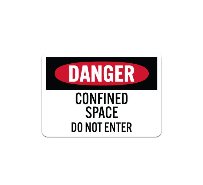 Shop for Confined Space Do Not Enter Decal (Non Reflective) | BannerBuzz