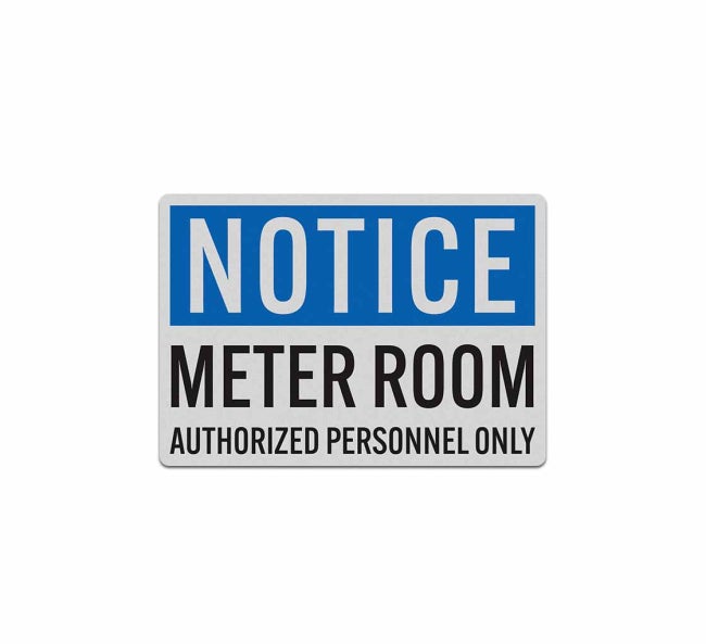 OSHA Notice Meter Room Decal (Reflective)