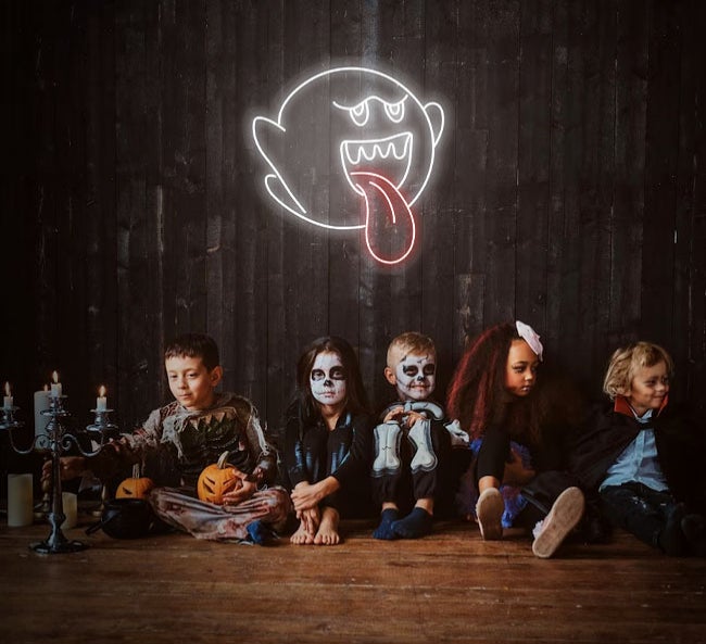 Ghost Mario Boo Neon Sign Online| Fast Delivery - Bannerbuzz.com