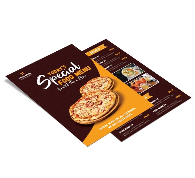 Take-Out Menu Printing | Custom Printed Menus | BannerBuzz