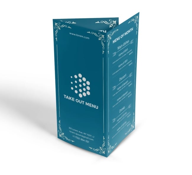 Shop Folded Take Out Menus | BannerBuzz