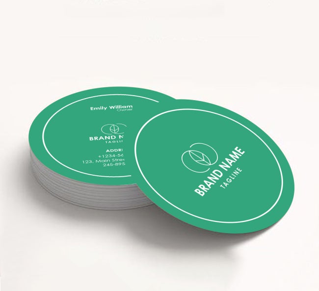 Round Business Card Template