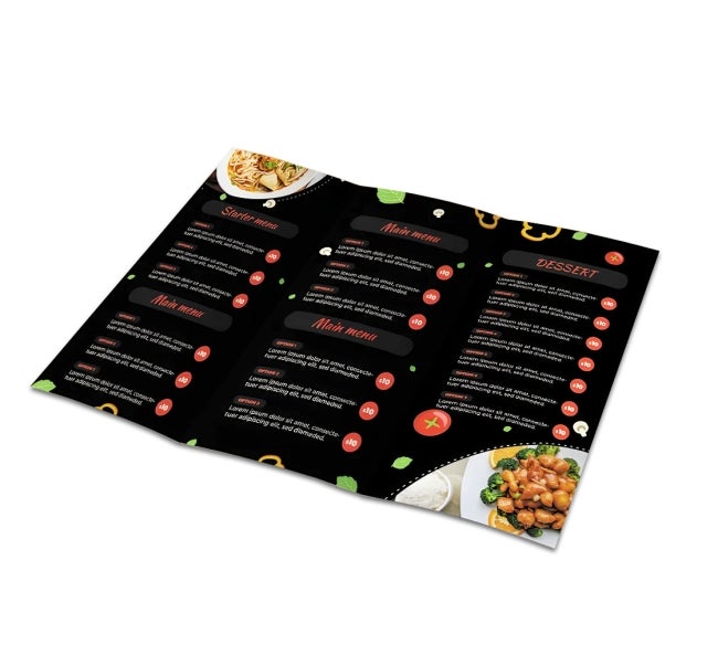 Shop for Custom Folded Menu Printing for Restaurants | BannerBuzz