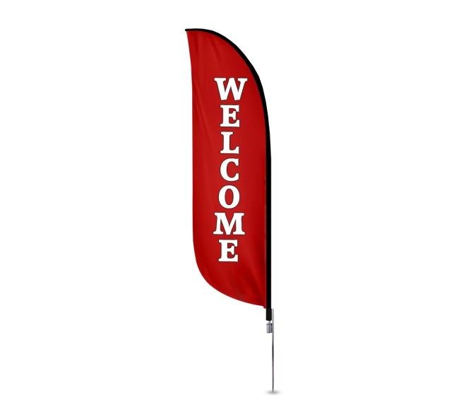Buy Pre-Printed Welcome Feather Flags - Get 20% Off | BannerBuzz