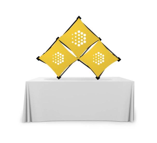 Shop for Triangular Small Micro GeoMetrix Table Top Display | BannerBuzz