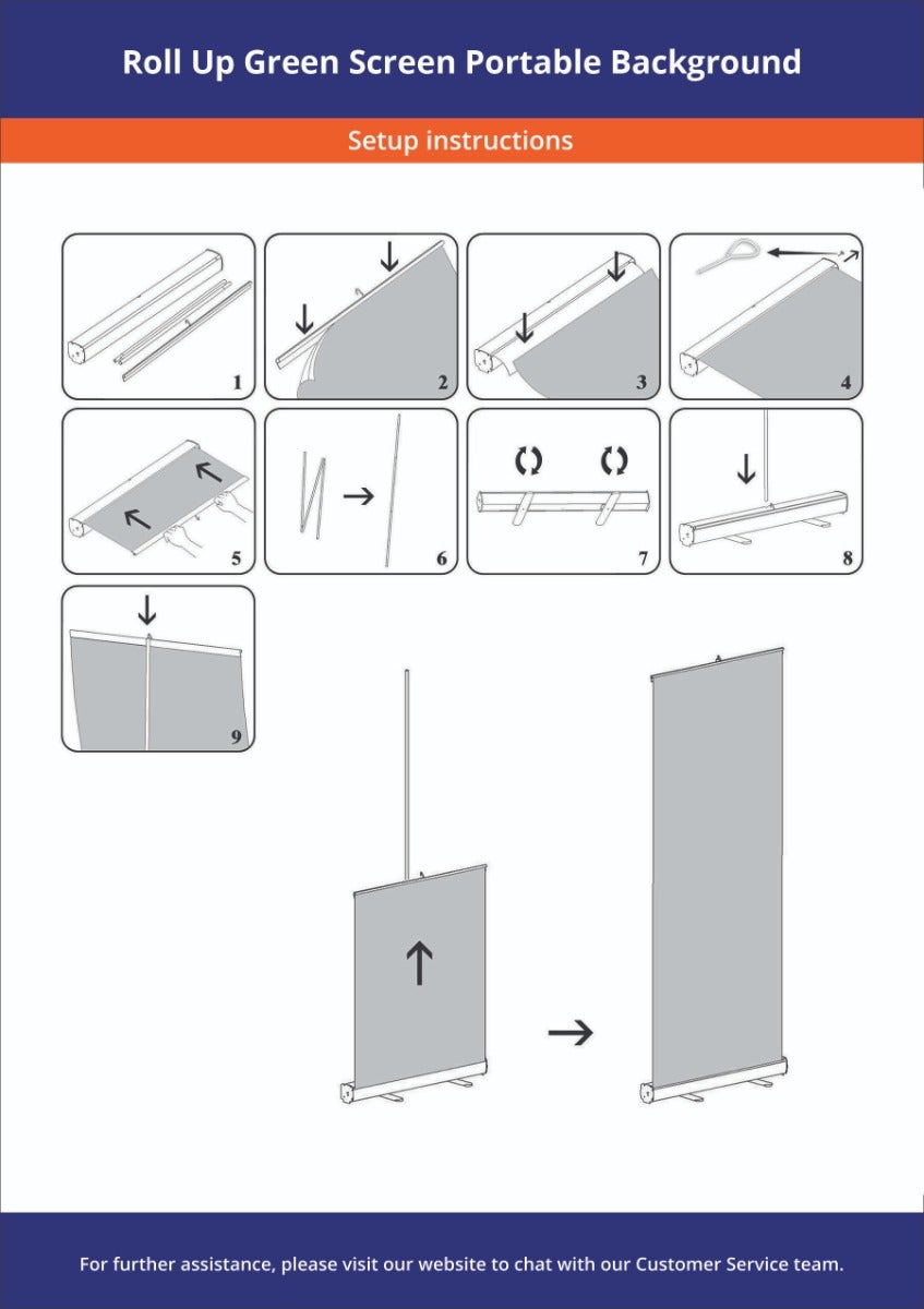 Shop Roll Up Green Screen Portable Backgrounds | BannerBuzz