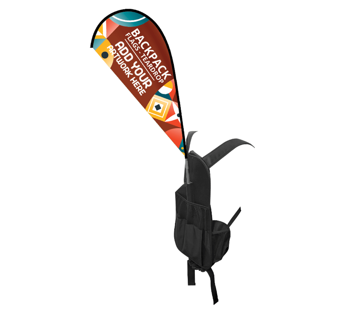 Lightweight & Portable Teardrop Type Backpack Flags